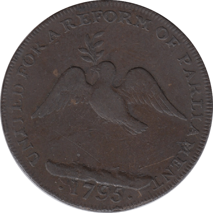1795 London Corresponding Society Half Penny Token - Cambridgeshire ...