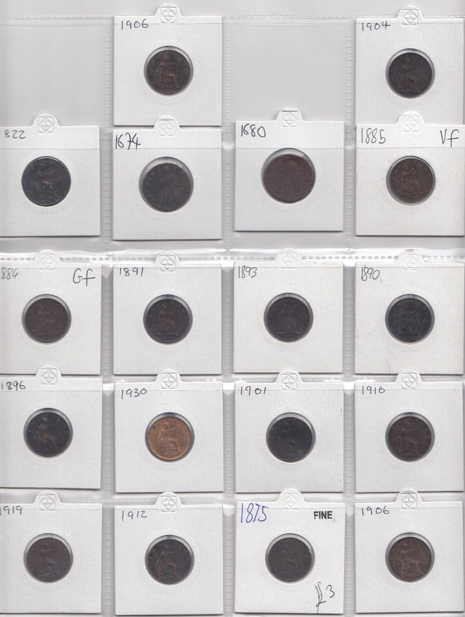 10 X Clear Plastic Coin Wallets 20 Pocket Storage Album Pages £5 £2 £1 ...