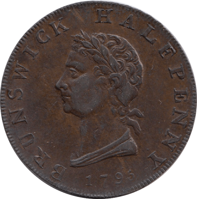 1795 Brunswick Halfpenny Token - Cambridgeshire Coins – Cambridgeshire ...