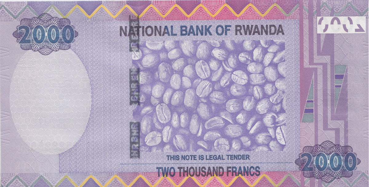 BANK OF RWANDA 2000 FRANCS BANKNOTE REF 1547 World Banknotes ...
