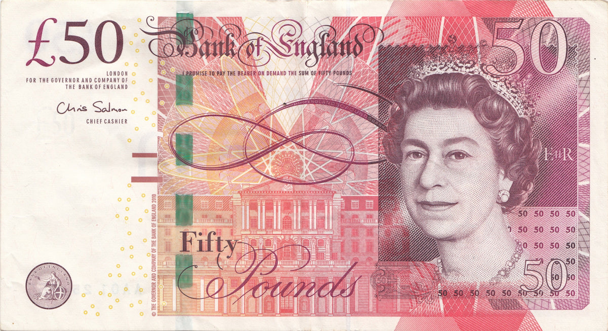 FIFTY POUNDS BANKNOTE CHRIS SALMON REF £50 £50 Banknotes Cambridgeshire ...