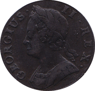 1744 HALFPENNY ( VF ) - Cambridgeshire Coins – Cambridgeshire Coins