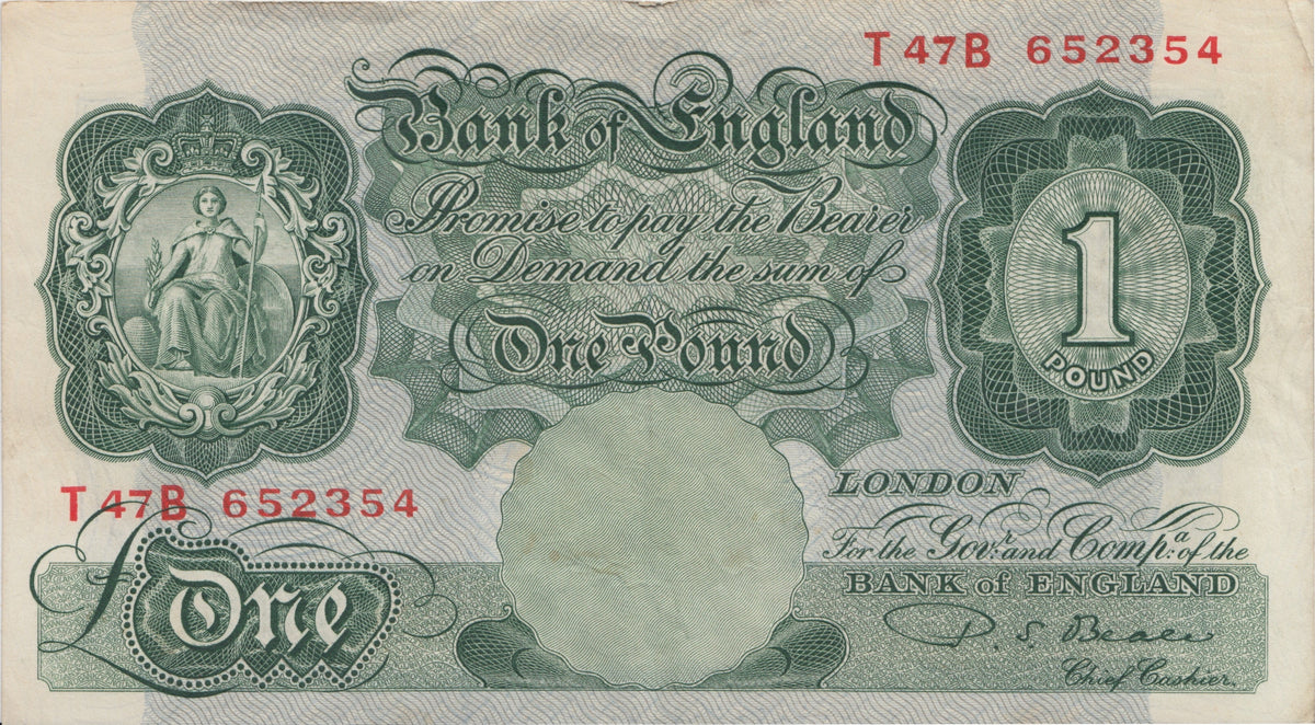 ONE POUND BANKNOTE BEALE REF £1-27 - Cambridgeshire Coins ...