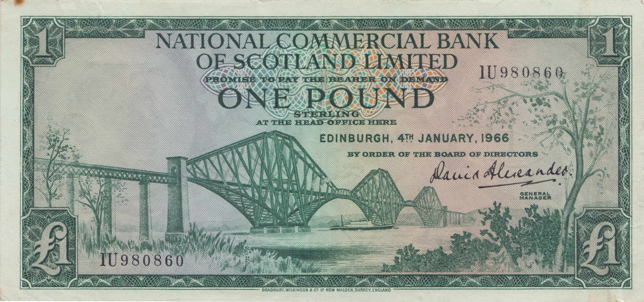 ONE POUND SCOTTISH BANKNOTE REF SCOT-11 - Cambridgeshire Coins ...