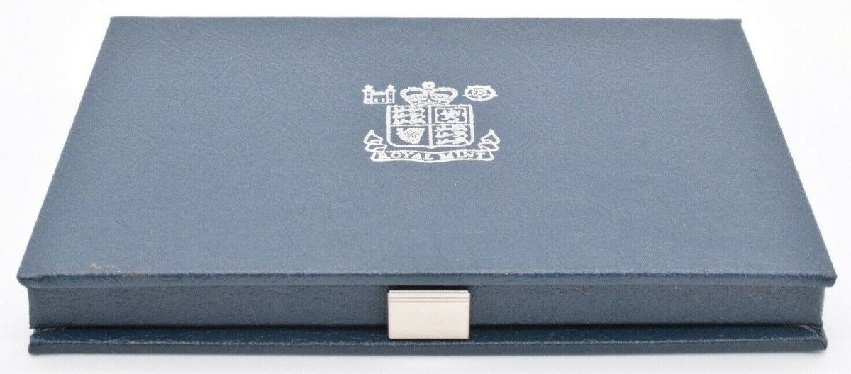 Royal Mint Proof Set Case Only Blue Plastic / Metal Clip Coin Holders ...