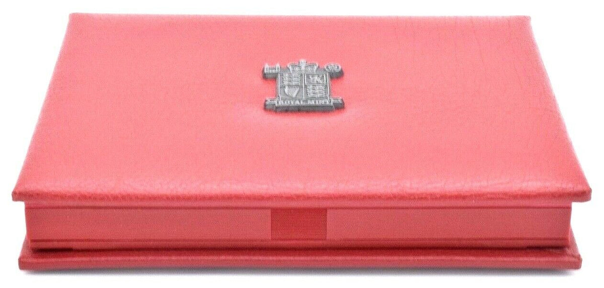 Royal Mint Proof Set Case Only Deluxe Red Leather Coin Holders ...