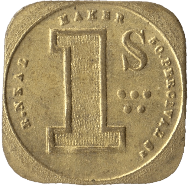 SPITALFIELDS J. PEARSON ONE SHILLING TOKEN OTHER TOKENS Cambridgeshire ...