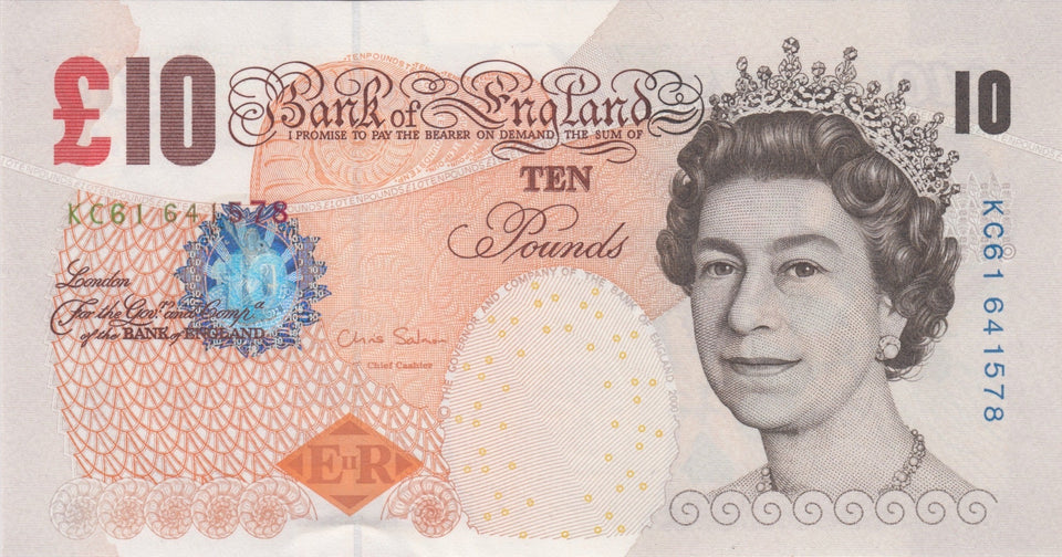 TEN POUNDS BANKNOTE CHRIS SALMON REF £10-38 £50 Banknotes ...