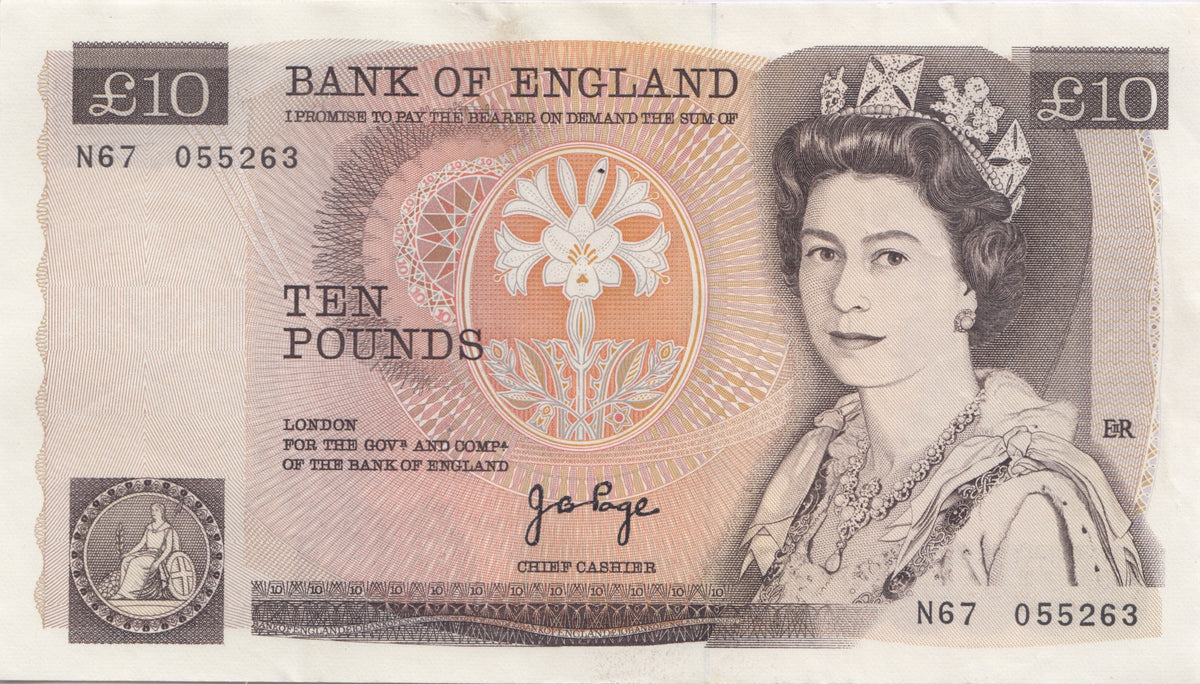 TEN POUNDS BANKNOTE PAGE REF £10-35 £10 Banknotes Cambridgeshire Coins ...
