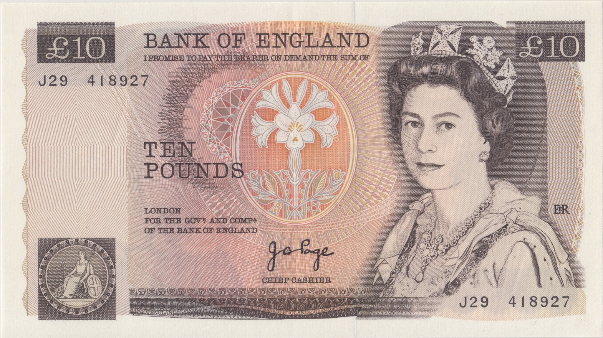 TEN POUNDS BANKNOTE PAGE REF £10-52 £10 Banknotes Cambridgeshire Coins ...