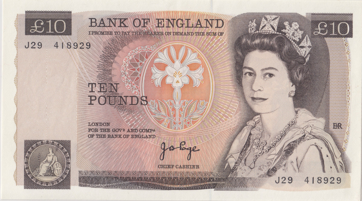 TEN POUNDS BANKNOTE PAGE REF £10-53 £10 Banknotes Cambridgeshire Coins ...