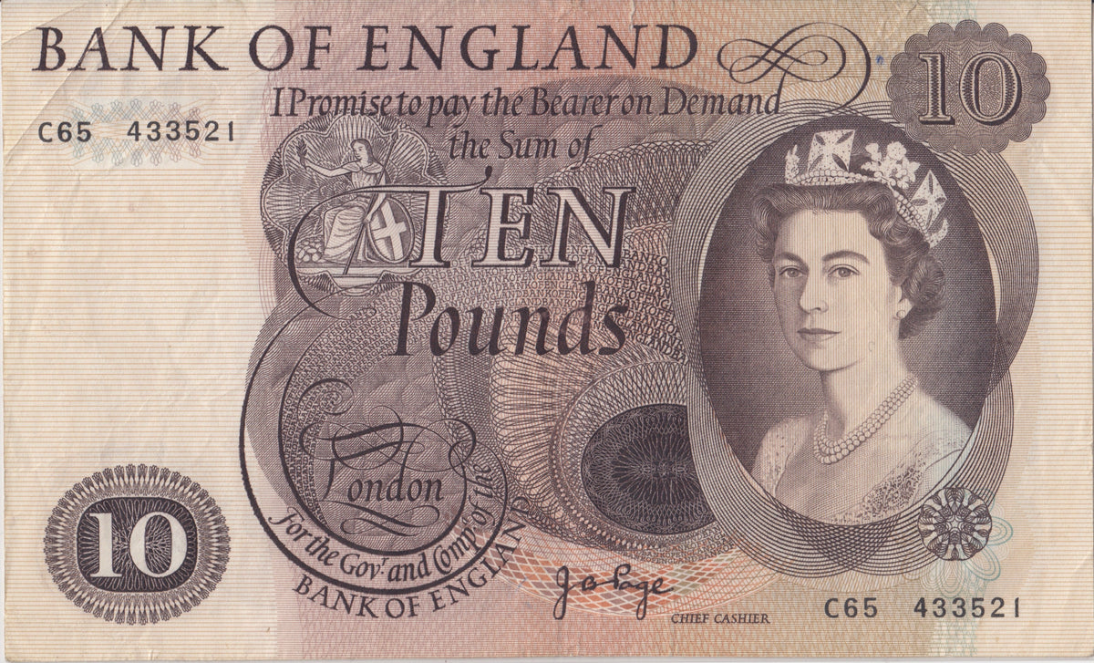 TEN POUNDS BANKNOTE PAGE REF £10-65 £10 Banknotes Cambridgeshire Coins ...