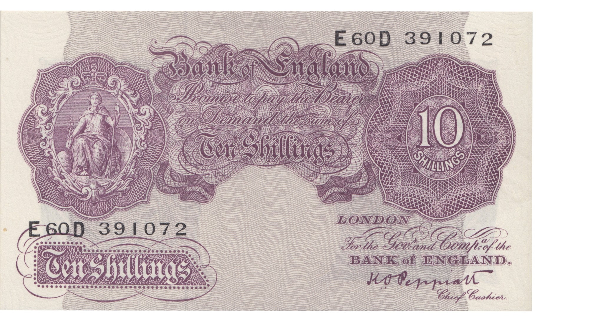 TEN SHILLINGS BANKNOTE PEPPIATT REF SHILL-9 - Cambridgeshire Coins ...