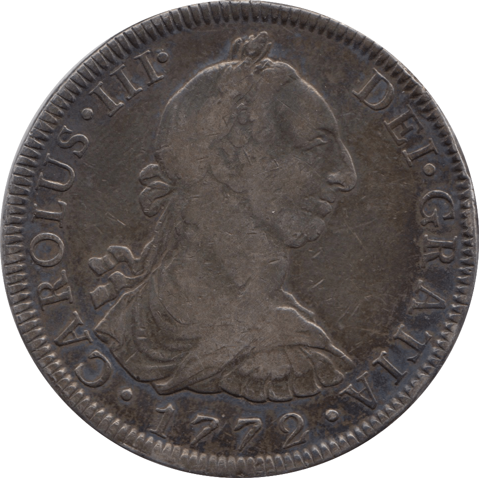 1772 SILVER 8 REALES SPAIN - Cambridgeshire Coins – Cambridgeshire Coins